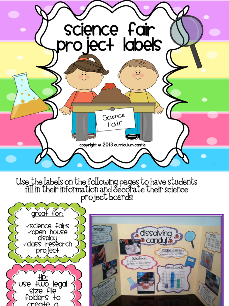 Sciencefair Project Labels Freebie | PDF | Copyright | Copyright Law