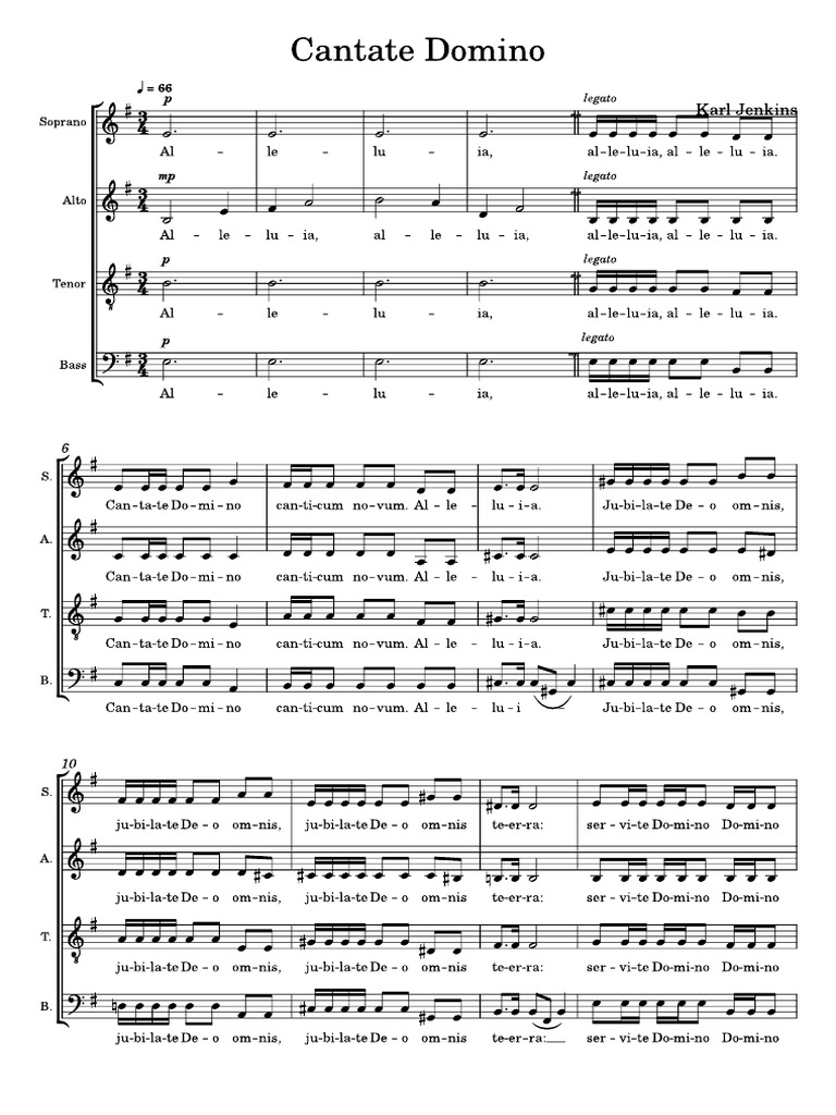 Cantate Domino Partition | PDF