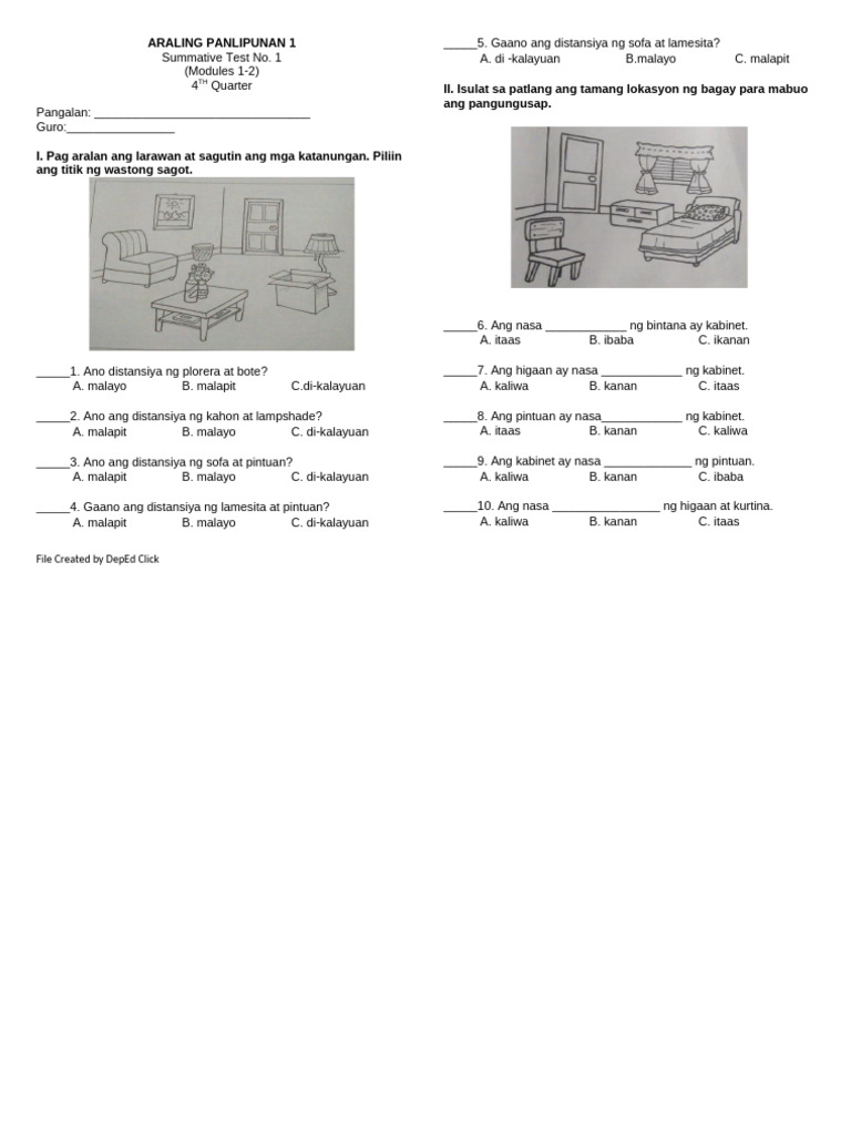 Avenn-Ap 1 - Q4 - ST1 | PDF