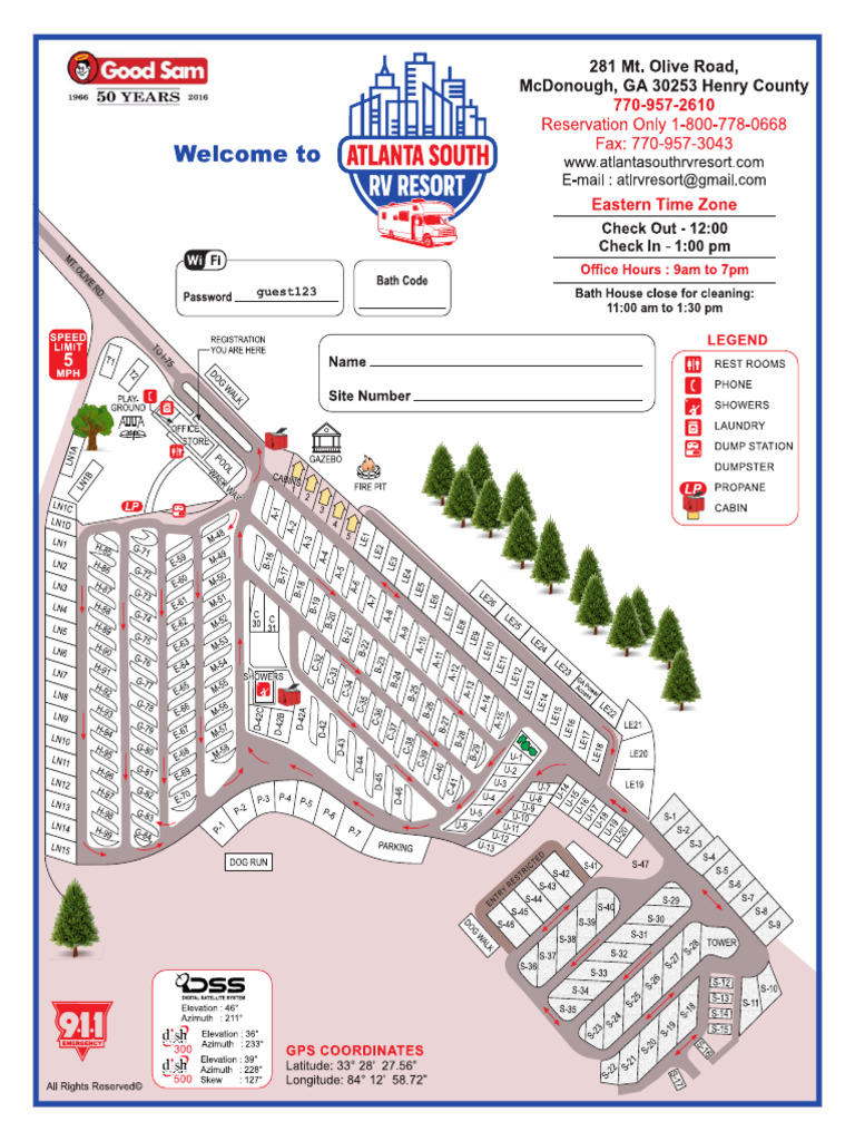 ATL RV Resort Map - Full | PDF