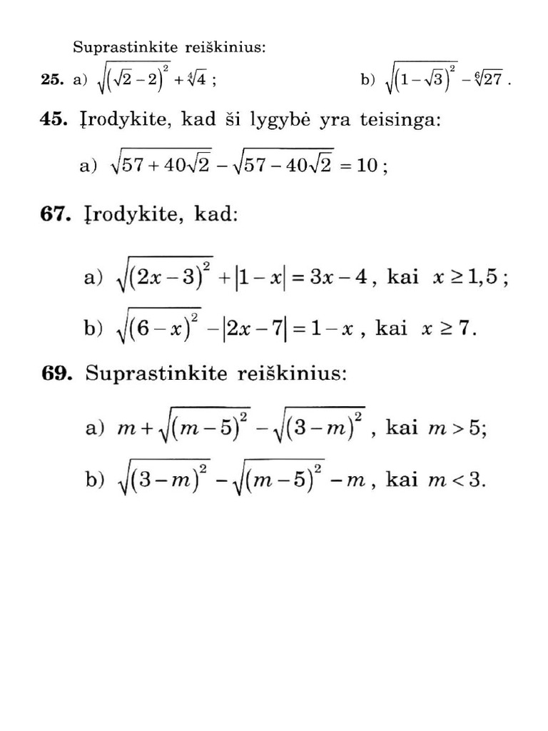 3a N. D. Reiskiniai Su Moduliu. | PDF