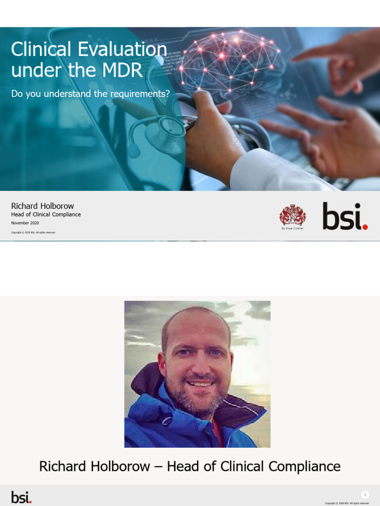 Clinical Evaluation Under The MDR - by Bsi | PDF | Health Care | Medicine
