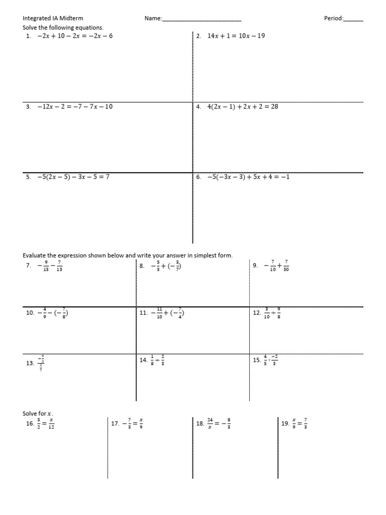 Fall 2022 Midterm Review Packet-1 | PDF | Function (Mathematics) | Mathematical Relations