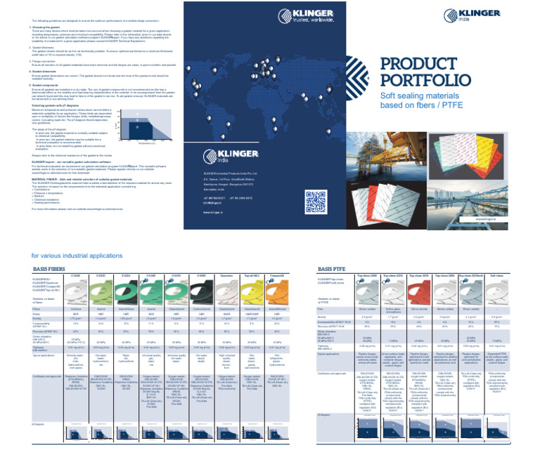 Klinger India Industrial 2024 | PDF | Materials | Chemical Substances