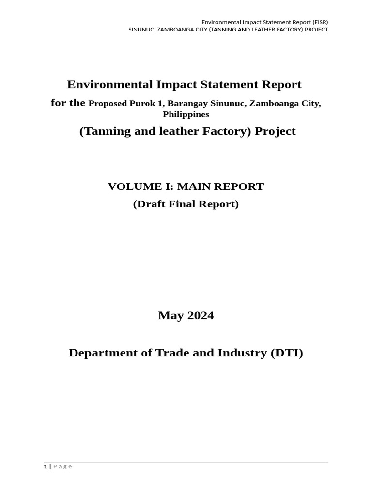 EIS-SOY-and-BEN | PDF | Environmental Impact Assessment | Earth Sciences