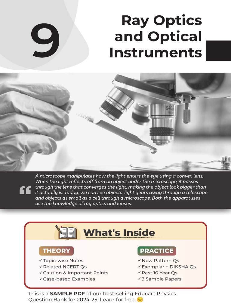 CBSE-XII Physics Chap-9 (Ray Optics and Optical Instruments) | PDF | Optics | Atomic