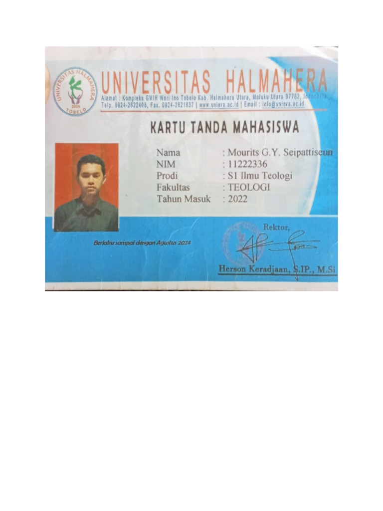 Universitas Halmahera - Morits Seipattiseun | PDF