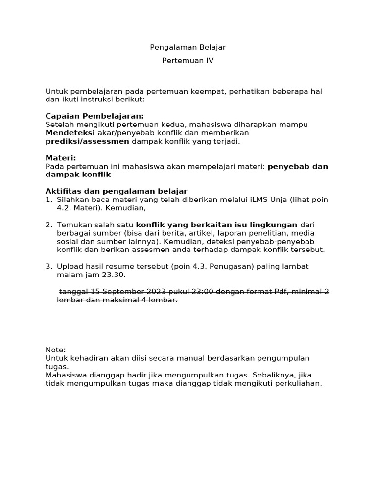 Instruksional Pertemuan IV | PDF