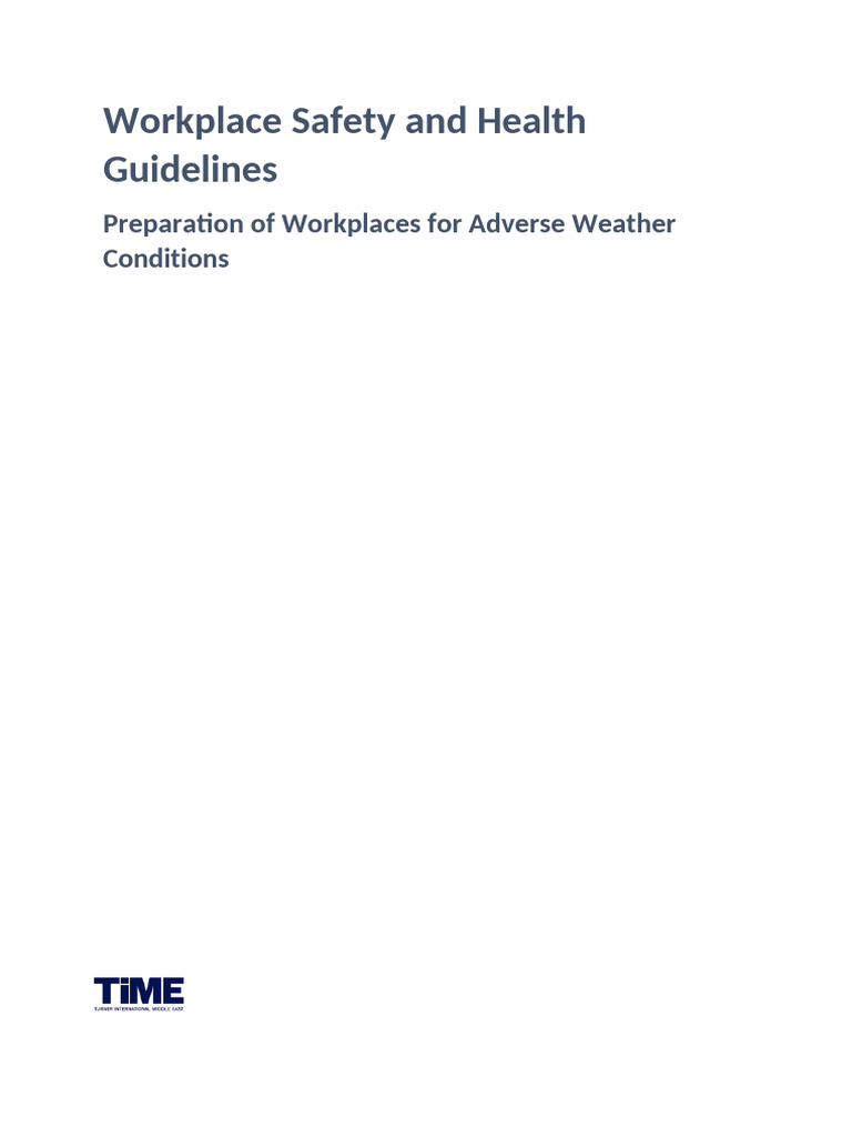 Adverse Weather Workplace Safety Guidelines | PDF | Occupational Safety ...