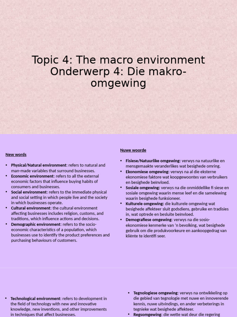 Understanding the Macro Environment | PDF | Inflation | Interest