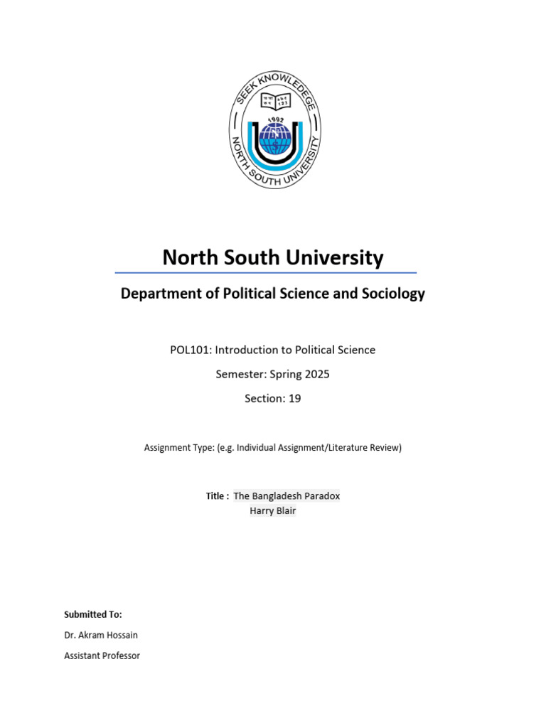 Literature Review (The Bangladesh Peradox) | PDF | Economies | Government