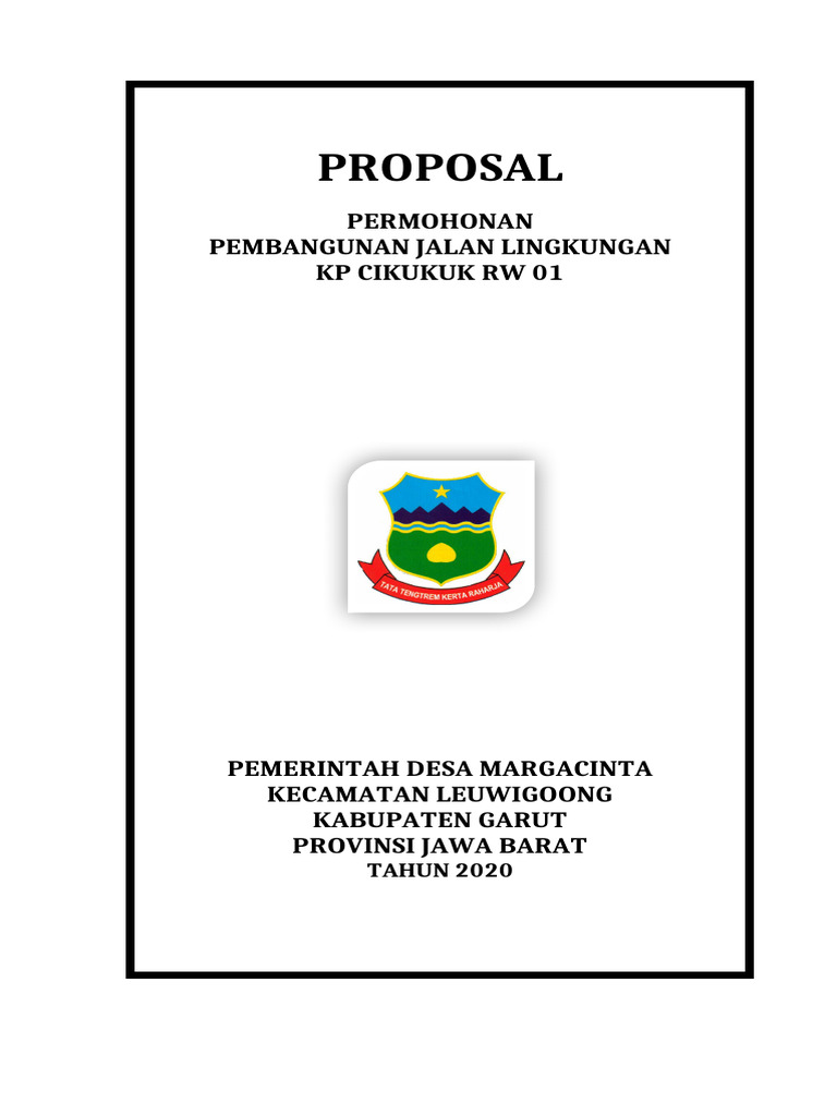 Proposal Jalan Desa Margacinta | PDF