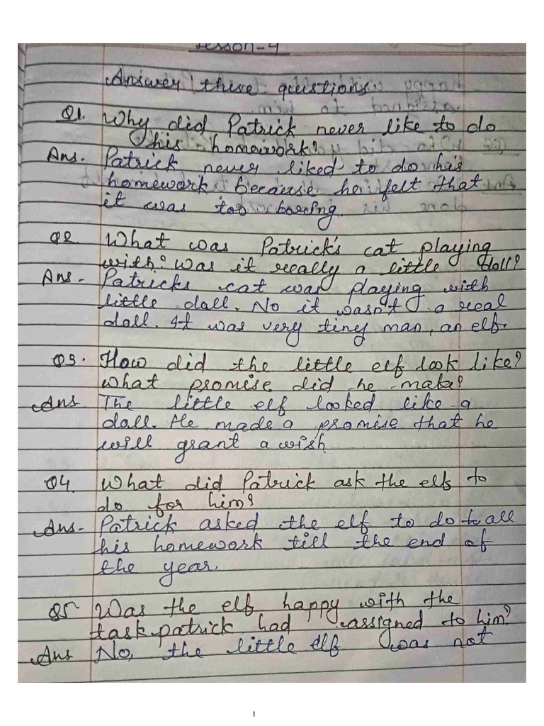 Std-4 English ch-4 | PDF