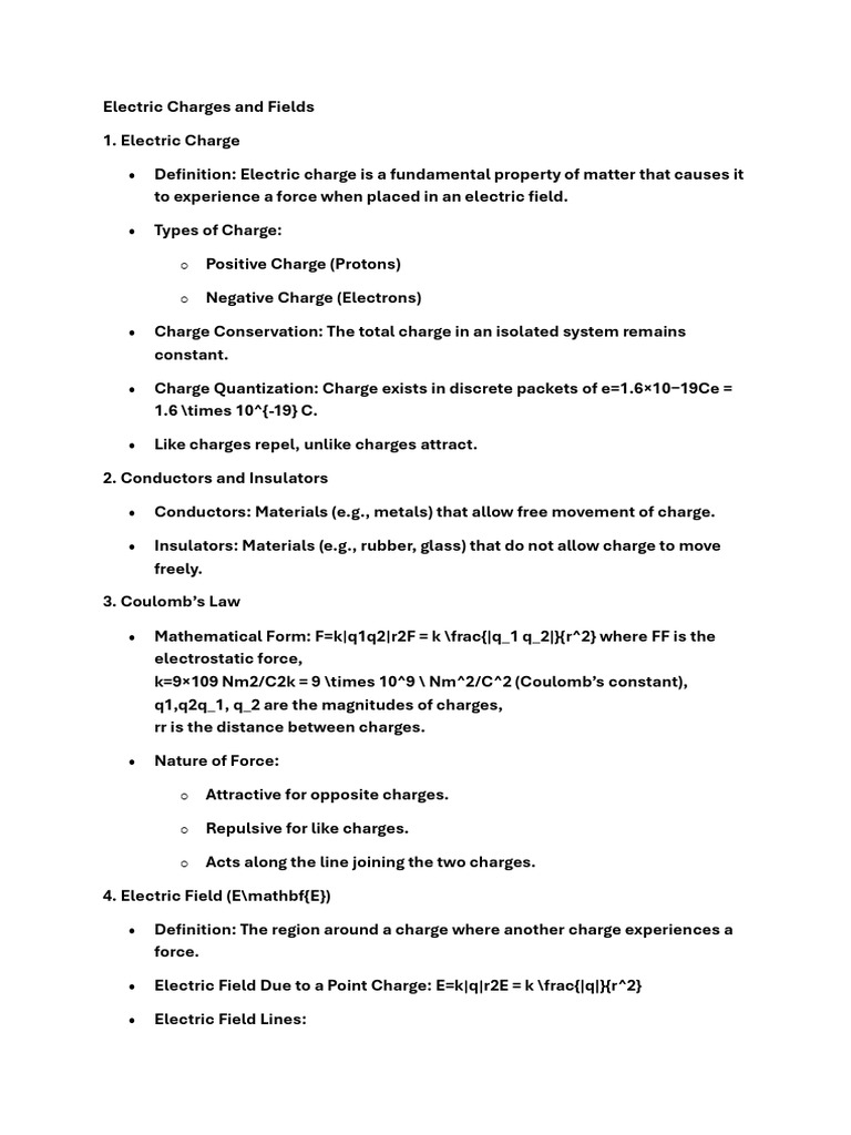 Understanding Electric Charges and Fields | PDF | Electric Charge ...