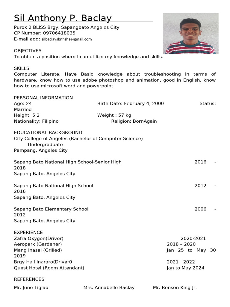 Sil Anthony P. Baclay | PDF