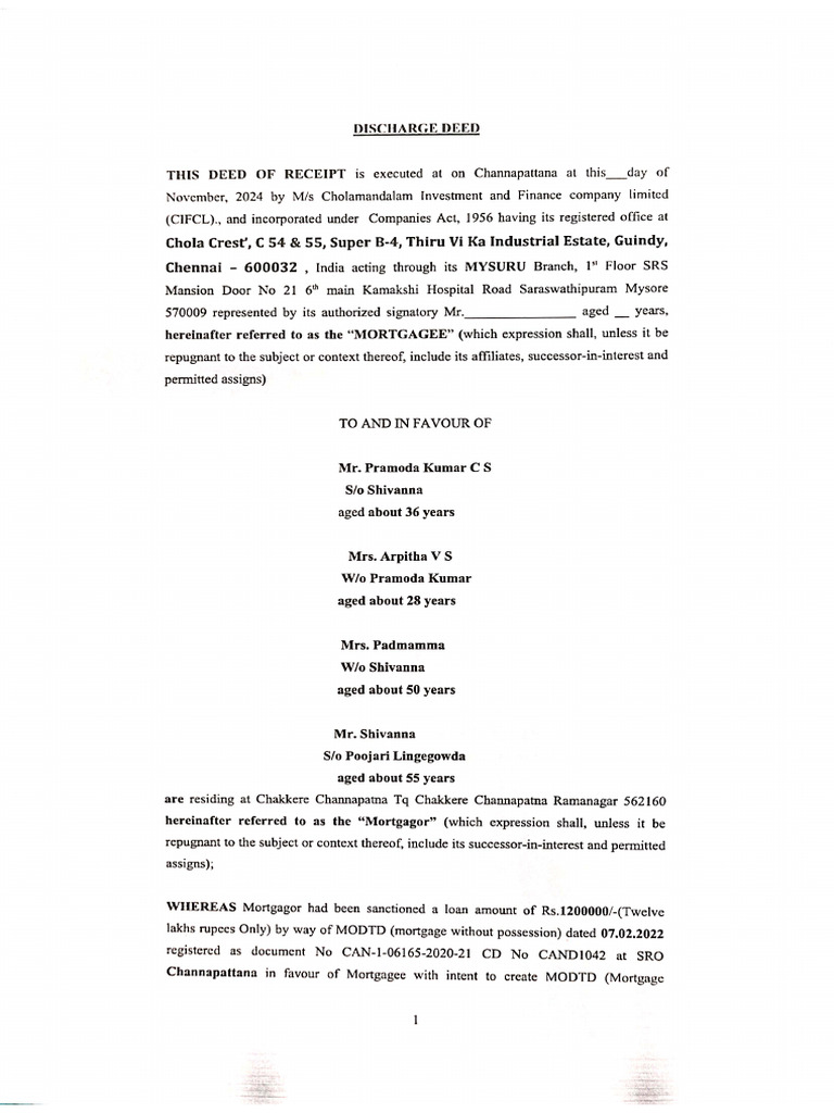 Pramod Discharge | PDF