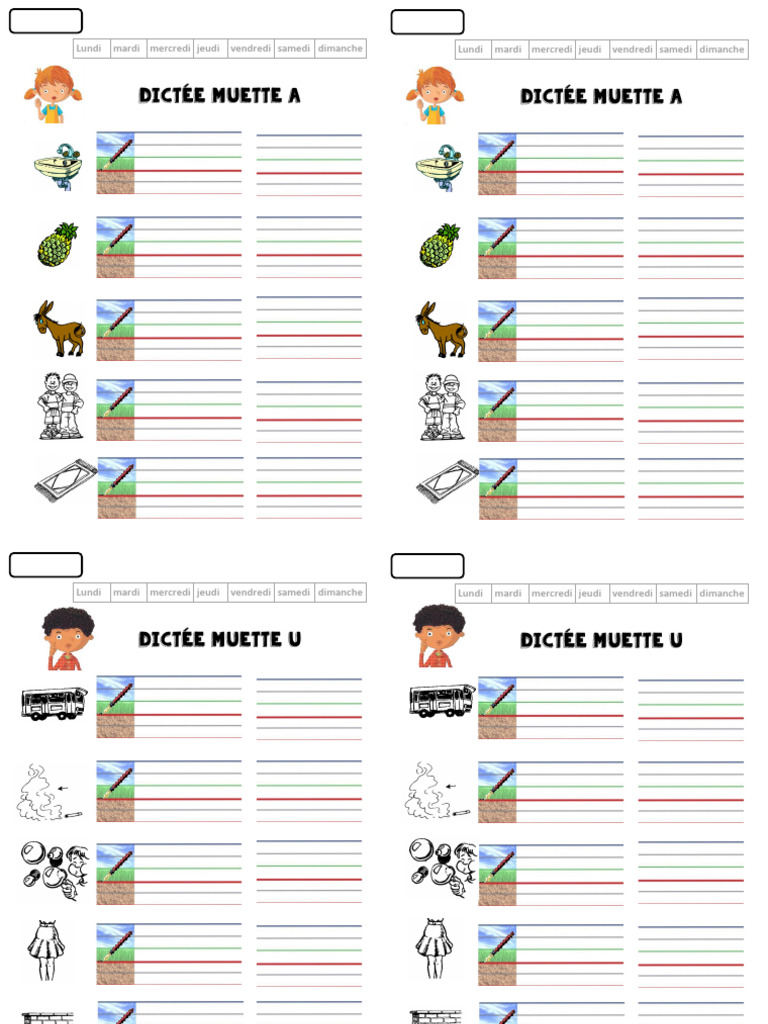 Fichier de 31 Dictées Muettes Encodage CP | PDF