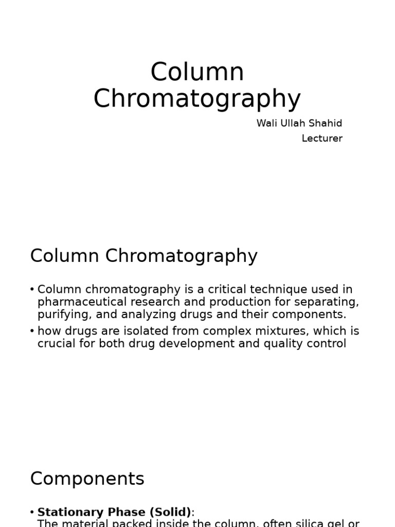 Column Chromatography | PDF | Chromatography | High Performance Liquid ...