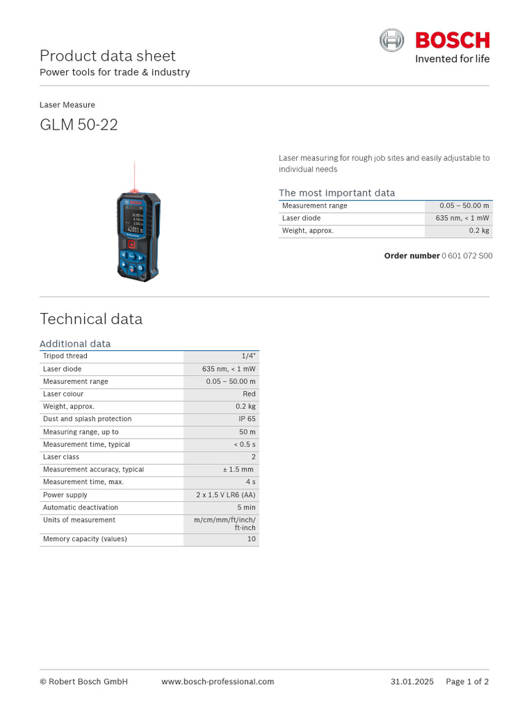 GLM 50 22 Sheet | PDF