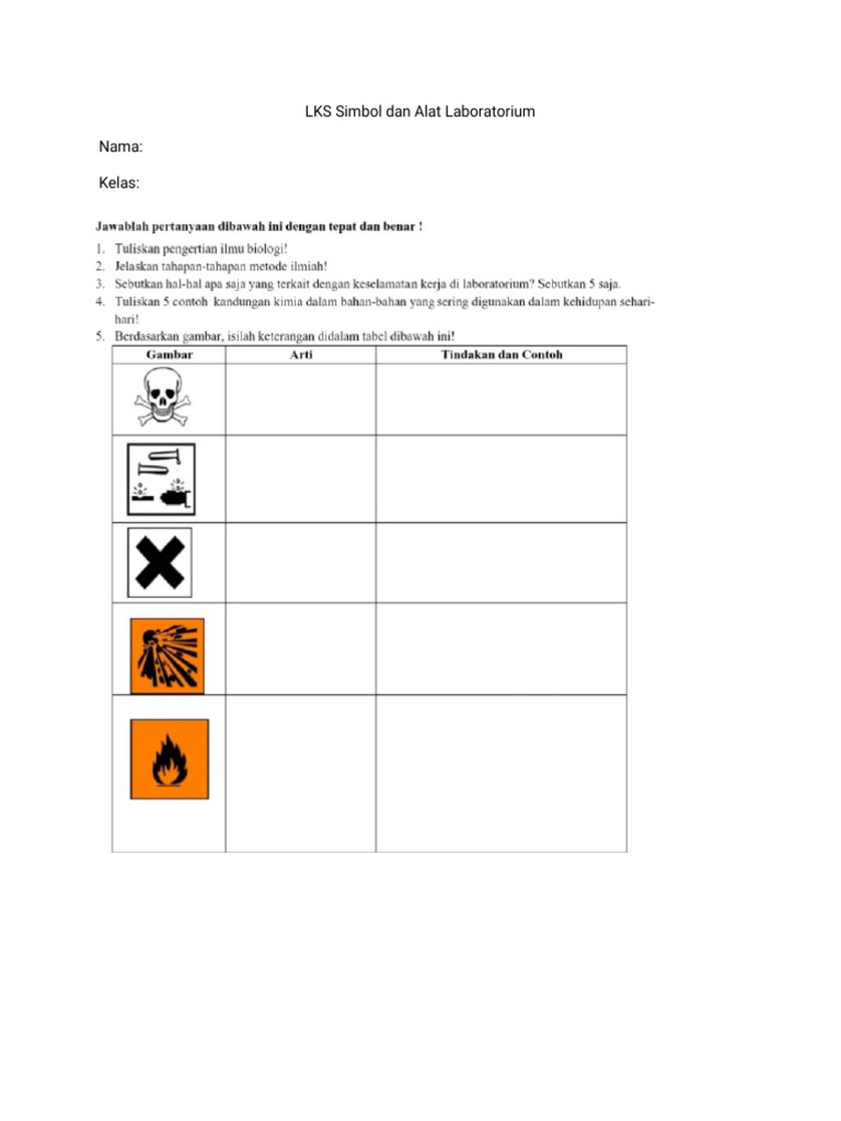 LKS Simbol Dan Alat Lab | PDF