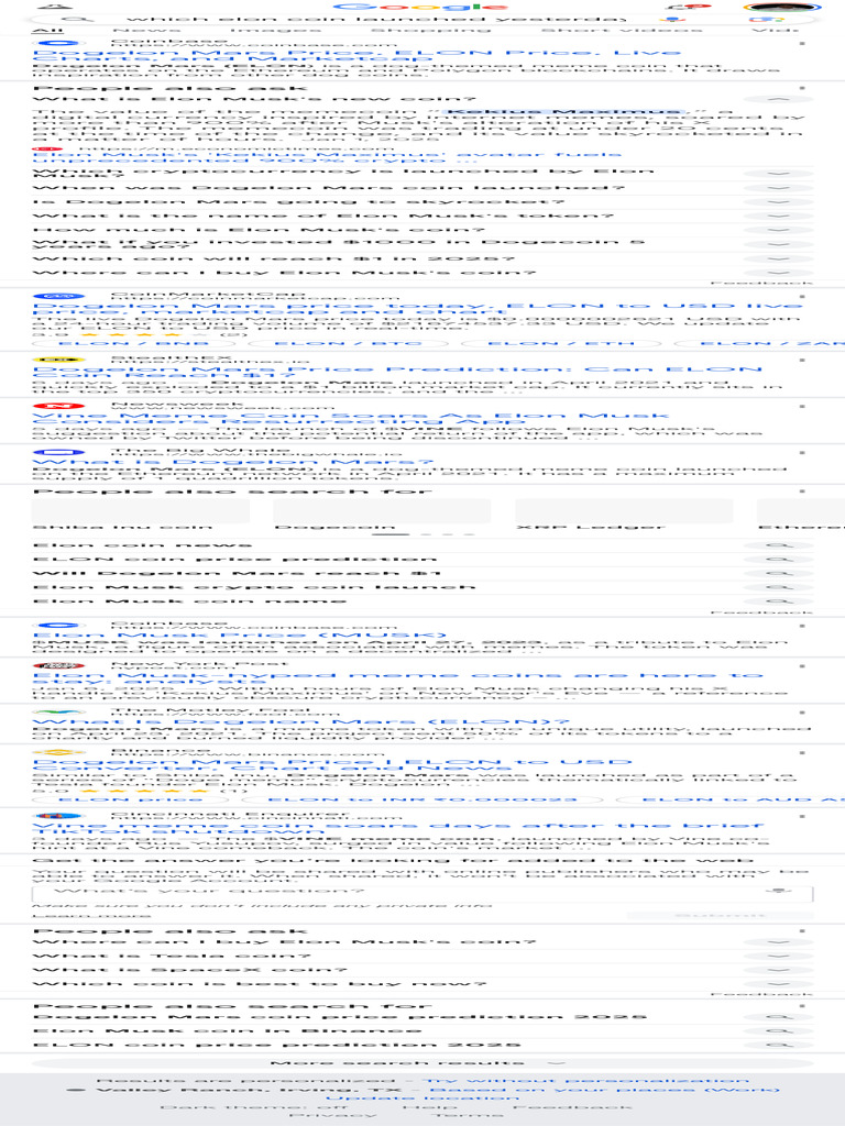 Which Elon Coin Lunched Yesterday - Google Search | PDF | Elon Musk ...