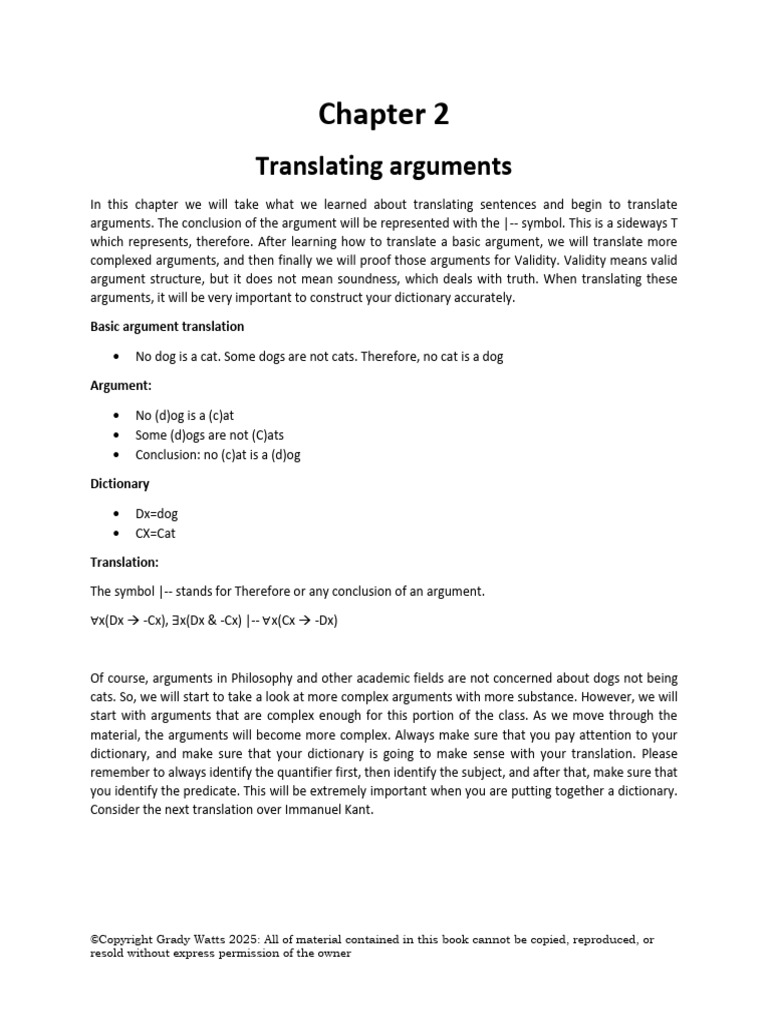 Watts Logic Book Chapter 2 | PDF | Argument | Logic