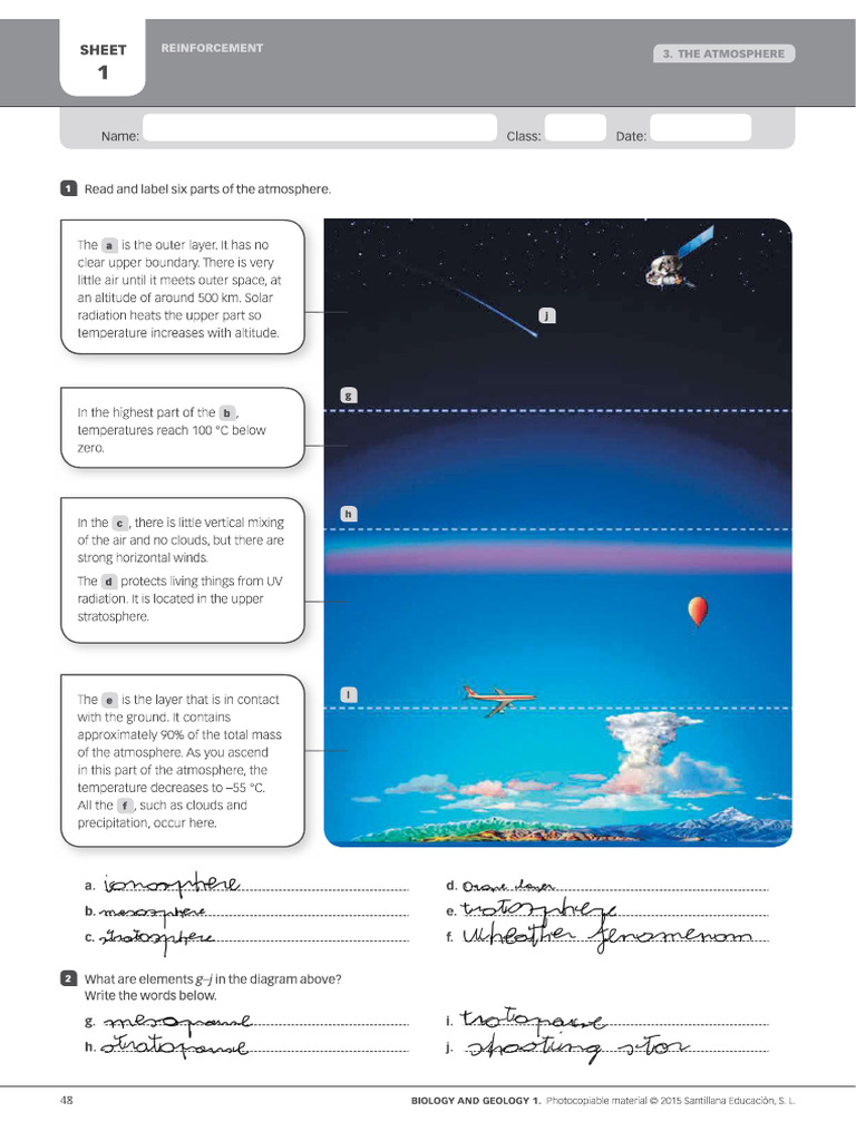 Activities Atmosphere 1 | PDF