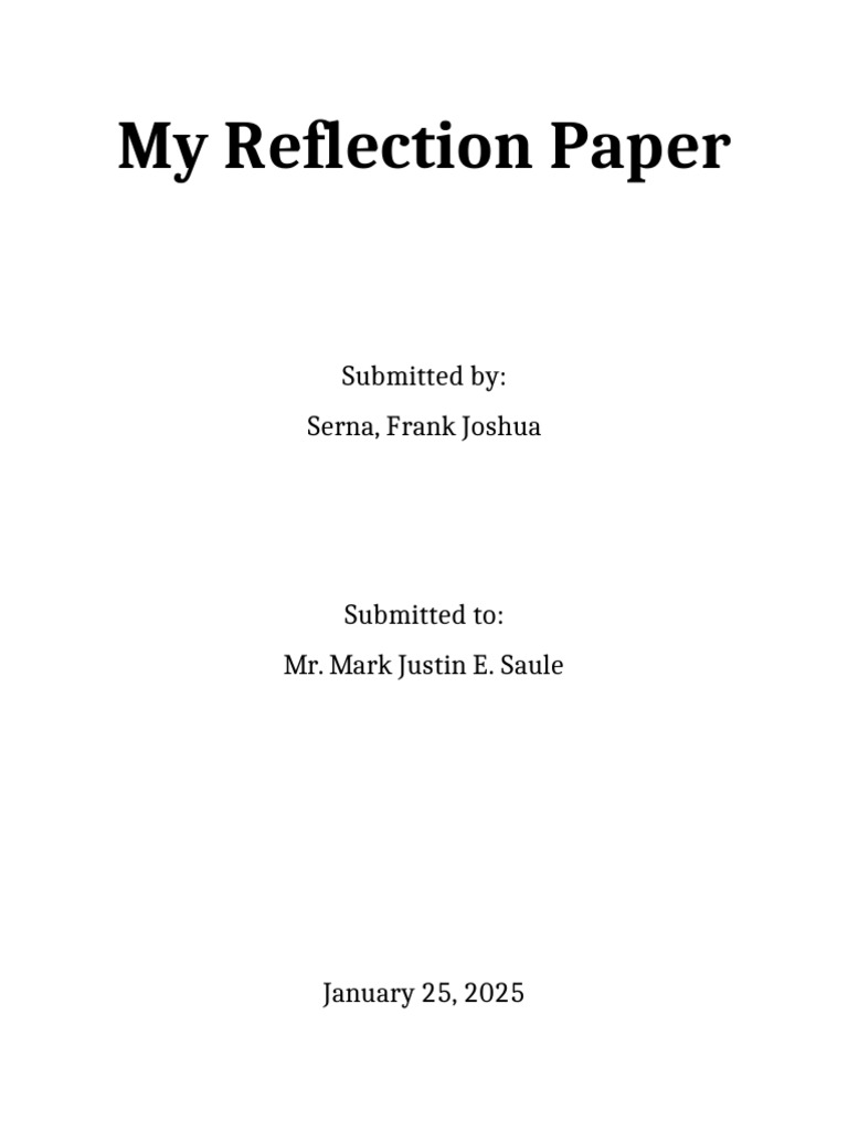 NSTP 2 My Reflection Paper 1 | PDF | Citizenship | Curriculum