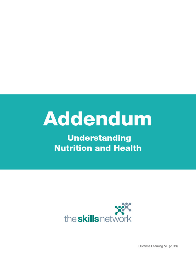 Addendum - Nutrition and Health | PDF | Obesity | Food Safety