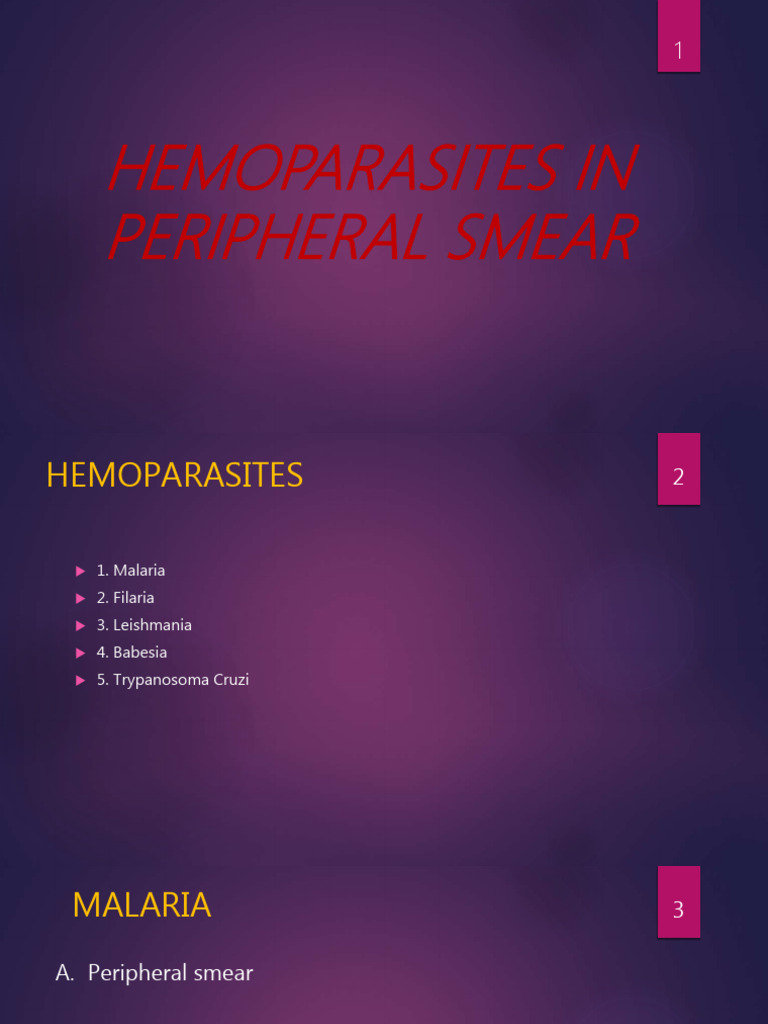 Hemoparasites in Peripheral Blood Smear | PDF | Plasmodium Falciparum ...