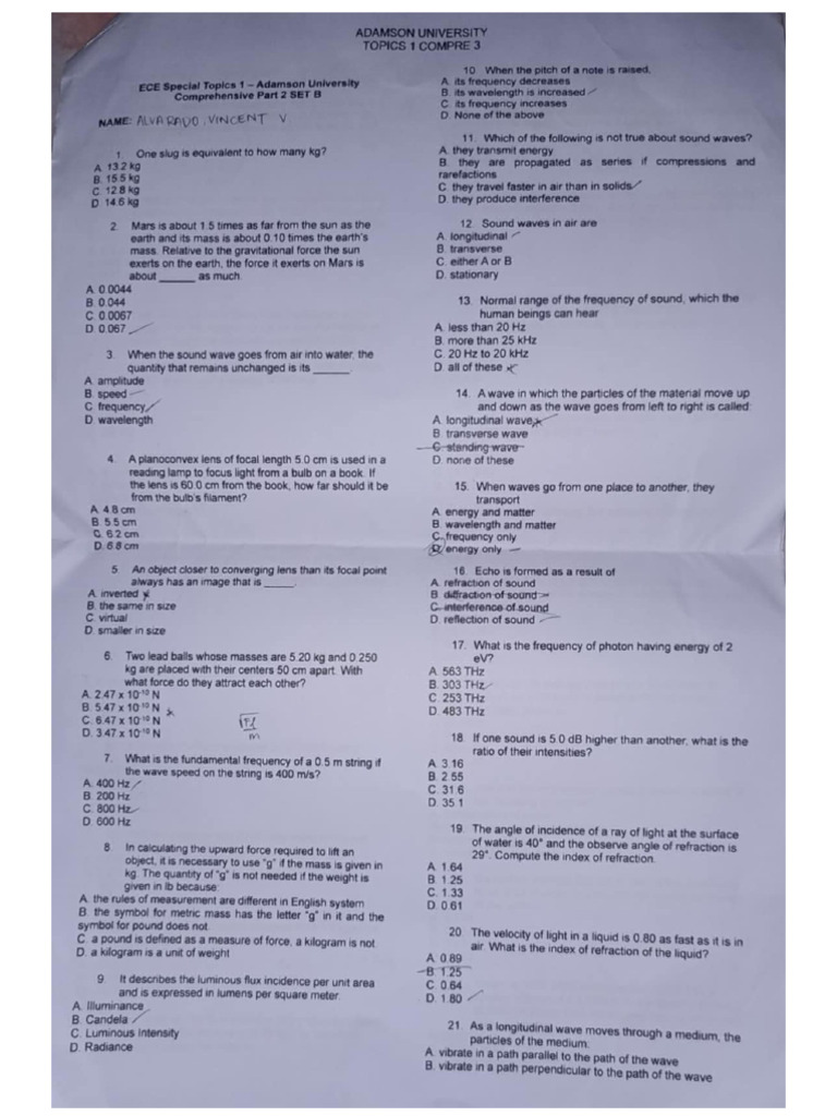 COMPRE 3 - p6 Thermo SET B (Topics 1) | PDF