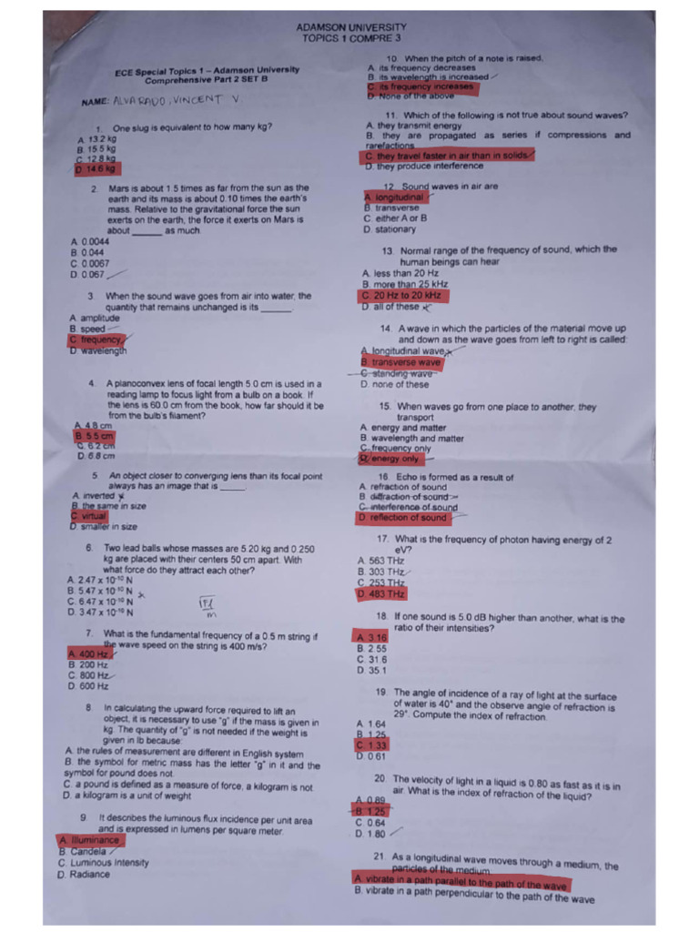 COMPRE 3 - p6 thermo SET B (Topics 1) | PDF