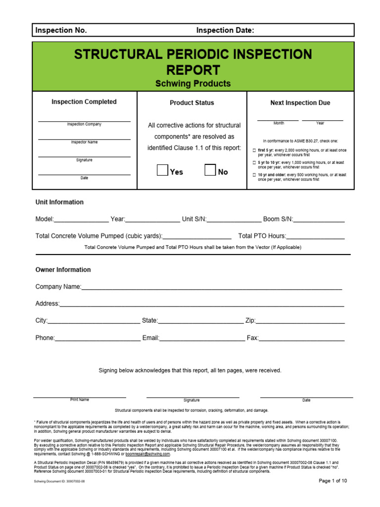 30007002-08 Structural Periodic Inspection Report | PDF | Mechanical ...