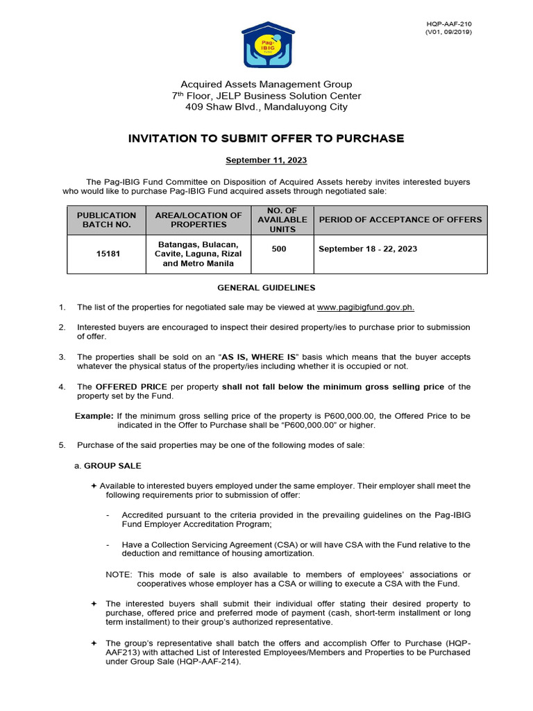 NCR NegoSale Batch 15181 091123 | PDF | Prices | Down Payment