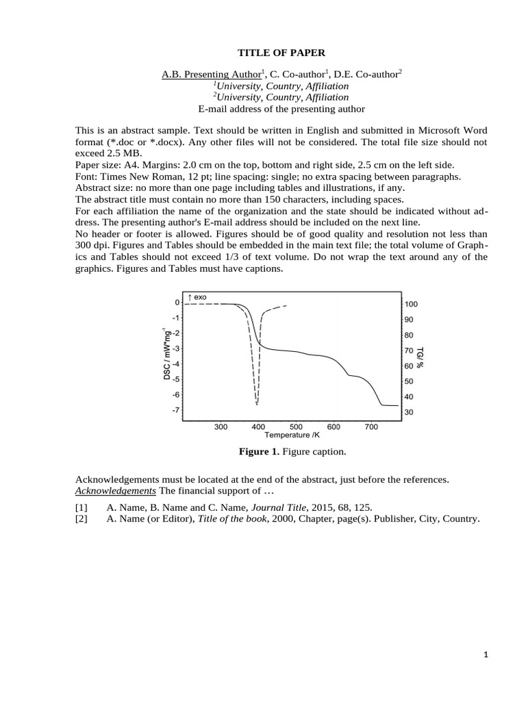 Abstract Submission Guidelines | PDF