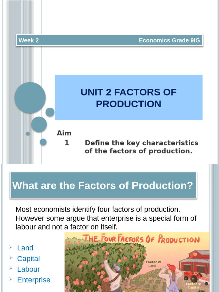 Unit 2 Factors of Production | PDF | Labour Economics | Capital (Economics)