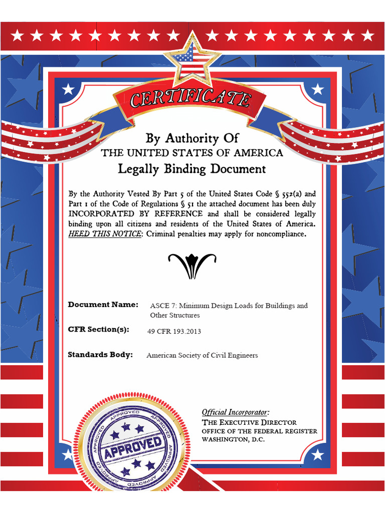 Legally Binding ASCE 7 Document | PDF