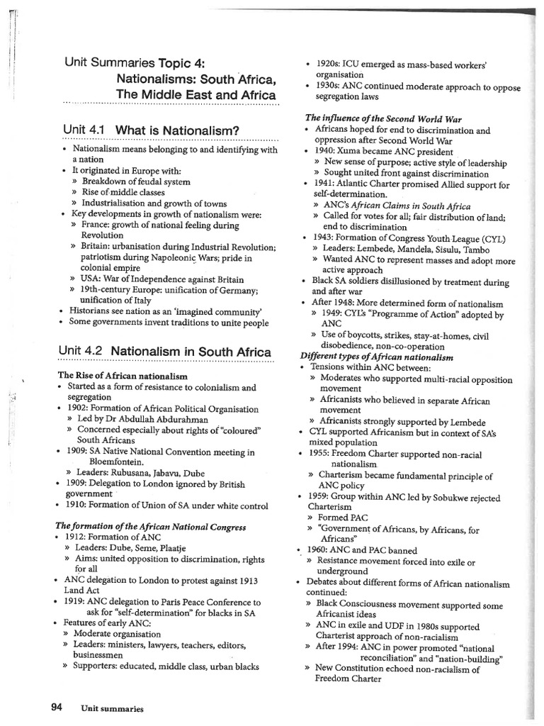 gr11 Topic 4 Nationalism | PDF