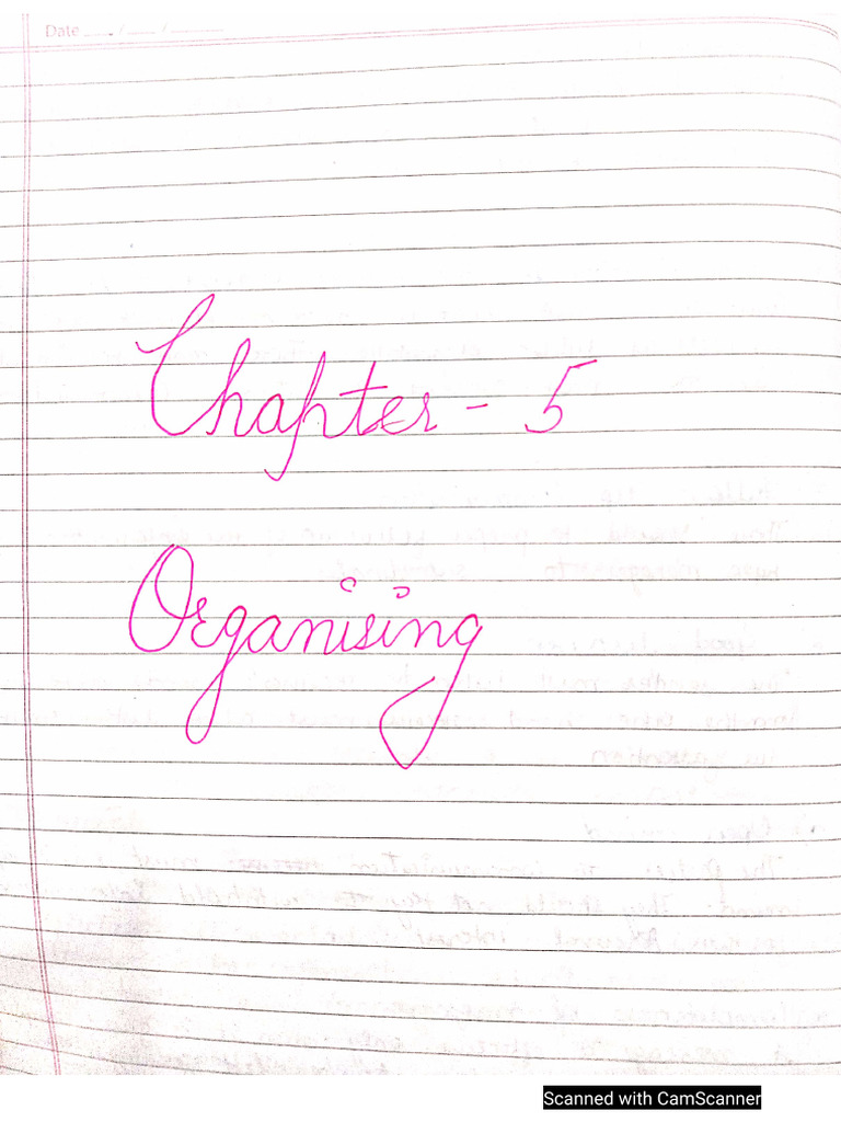 Chapter - 5 Organising | PDF