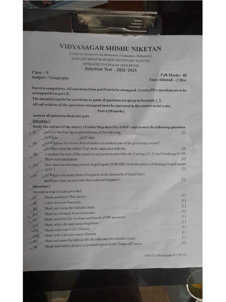 VSN Selection Geography X | PDF
