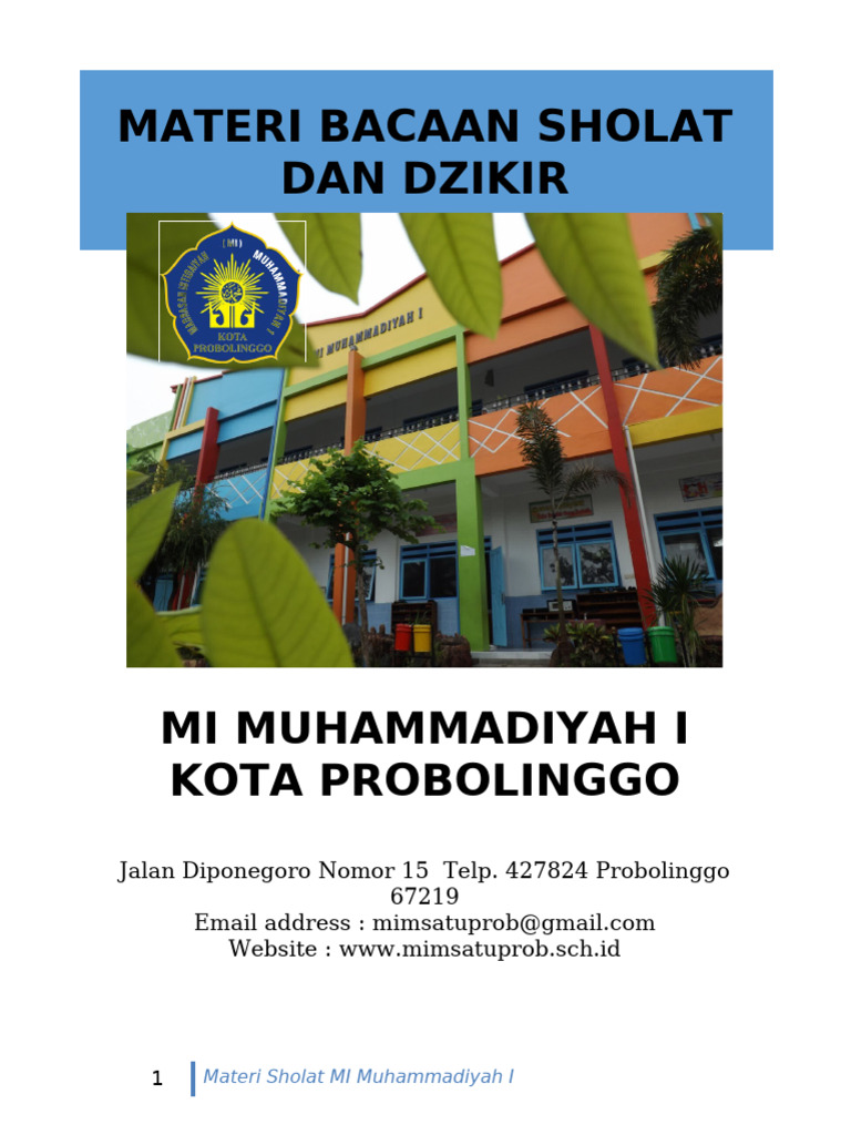 Bacaan Sholat & Dzikir - Arab - 2024 | PDF