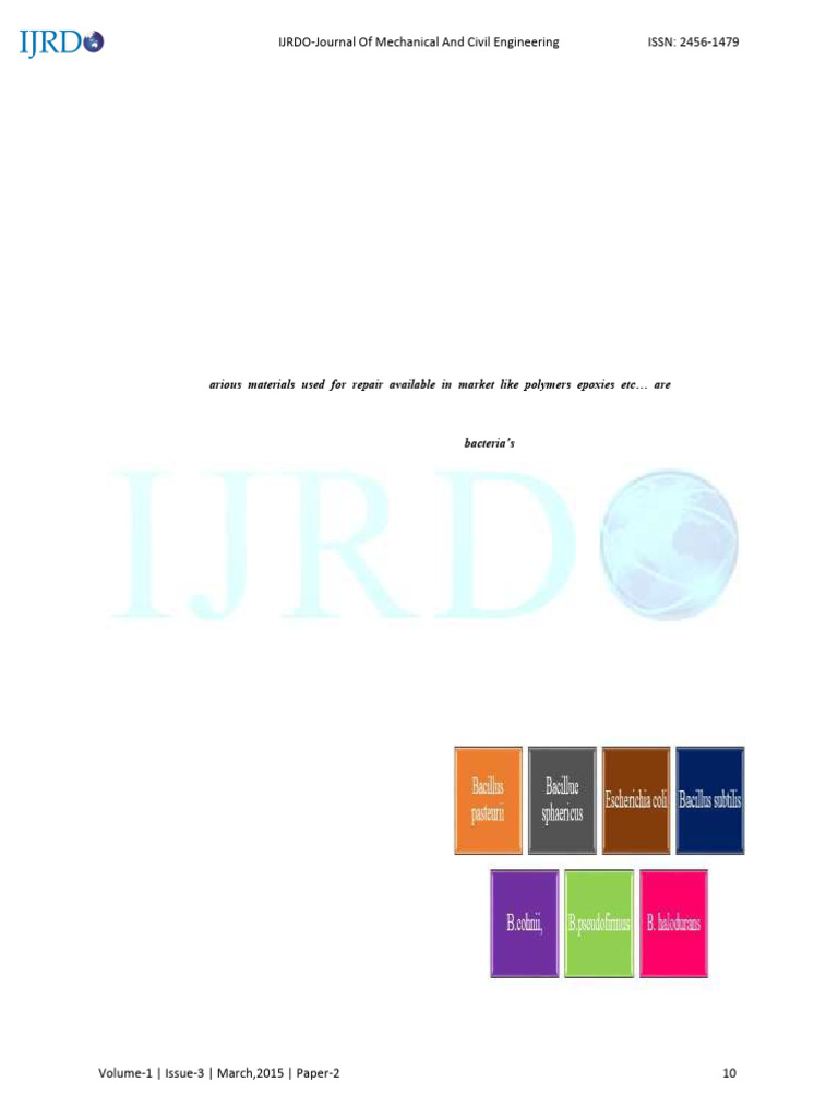 Bacterial Concrete Article | PDF | Concrete | Solubility