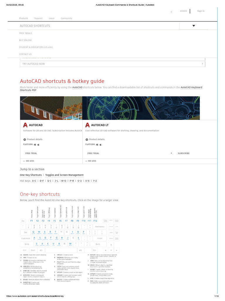 Autocad Keyboard Commands And Shortcuts Guide Autodesk Pdf Auto Cad 3 D Computer Graphics