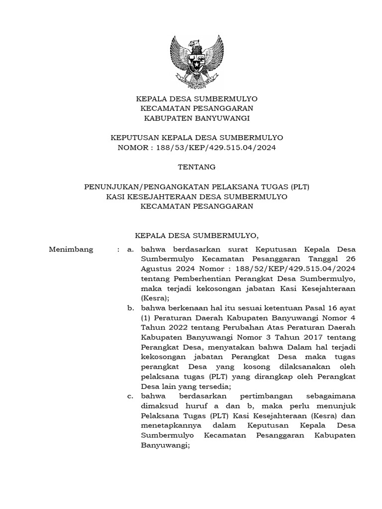 SK PLT KASI KESRA | PDF