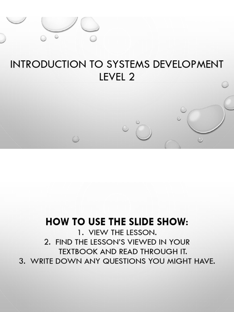 Intro Systems DevelopmentL2 Topic1 Intro | PDF