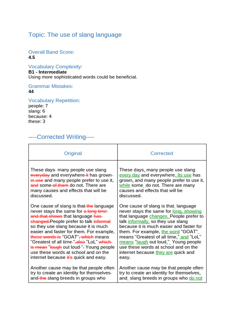 Writing Assessment | PDF | Accuracy And Precision | Slang