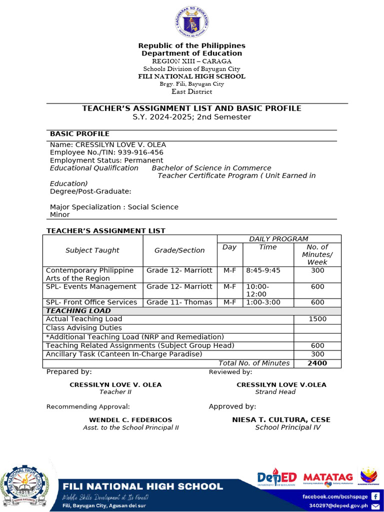 TEACHERS-PROGRAM-TEMPLATE-SY-2024-2025-2nd-Sem | PDF