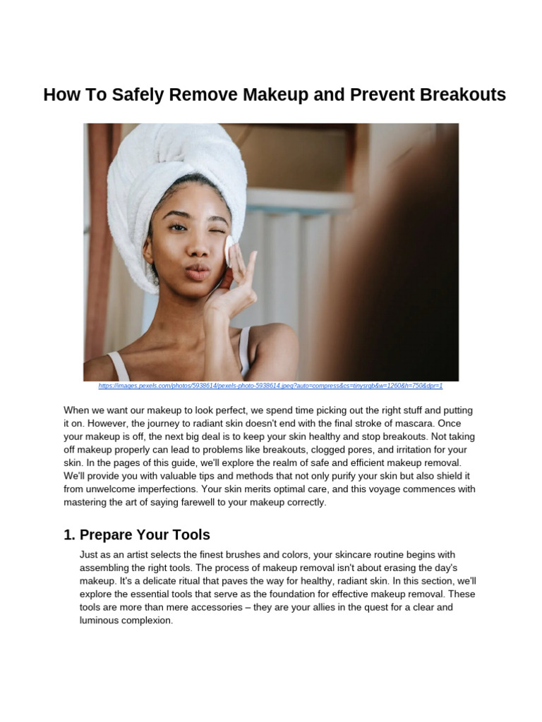 Safe Makeup Removal Tips | PDF | Cosmetics | Skin Care