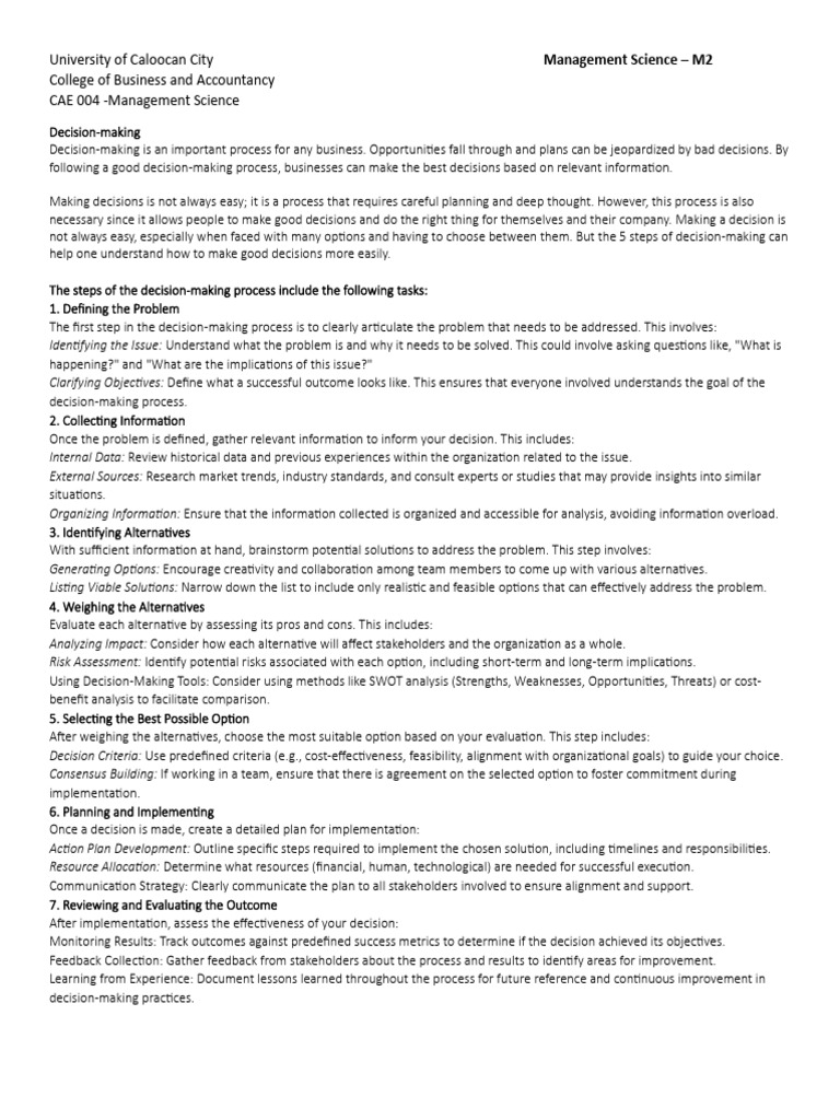 CHP1 2. Overview x Decision Making | PDF | Decision Making | Dynamic Programming