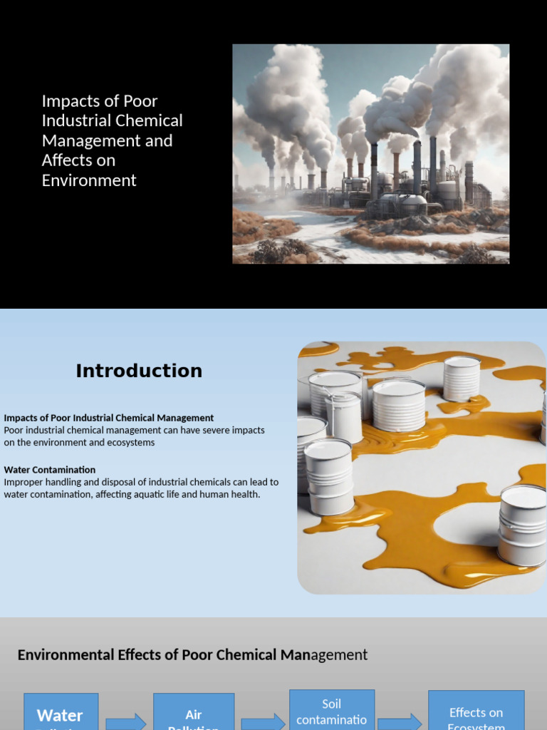 Impacts of Poor Industrial Chemical Management and Affects | PDF ...